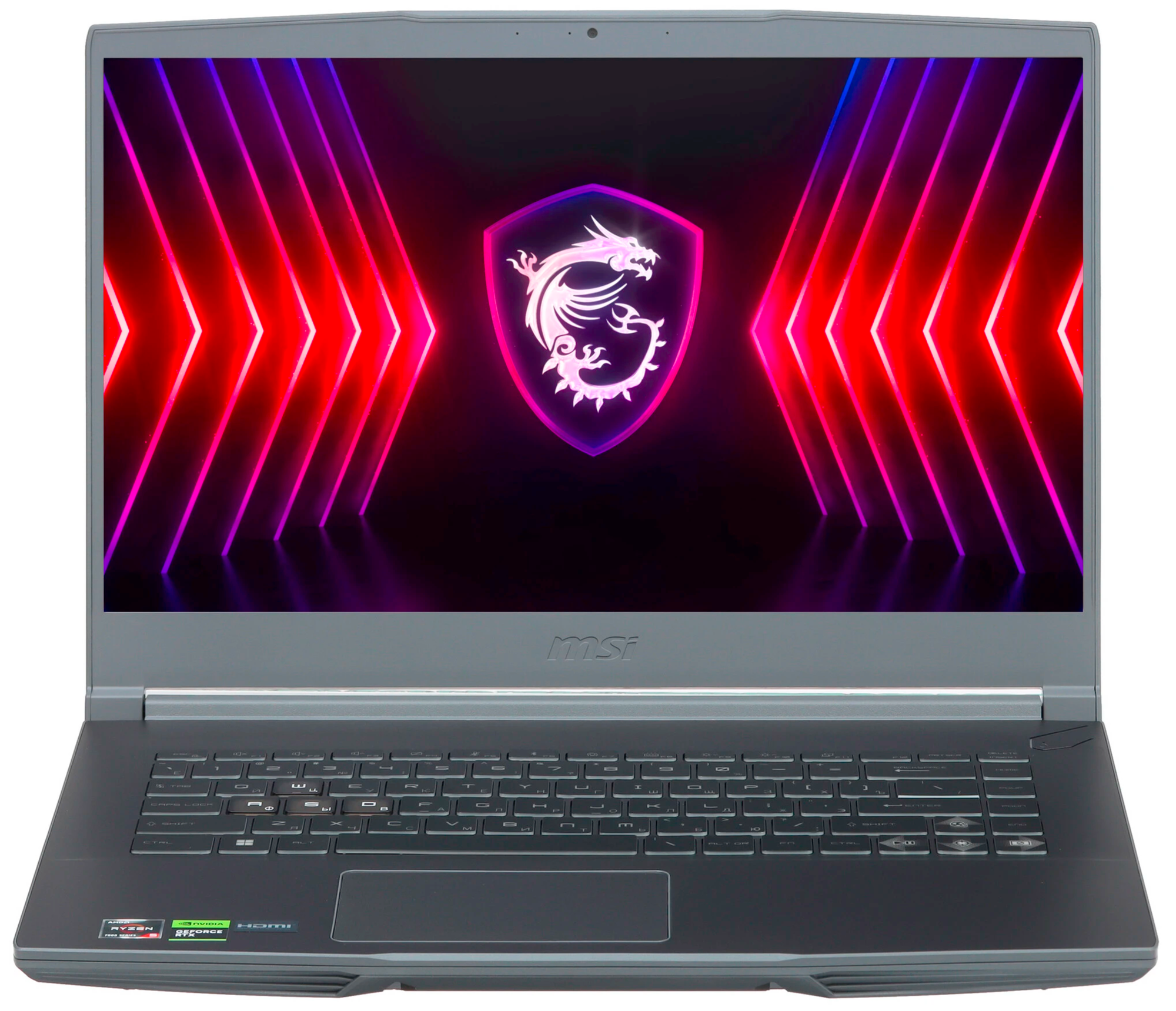 15.6" Ноутбук MSI Thin A15 B7VF-037XRU, 1920x1080, IPS, Ryzen 5 7535HS, 16ГБ, SSD 512ГБ, RTX 4060 8 ГБ, без ОС, серый