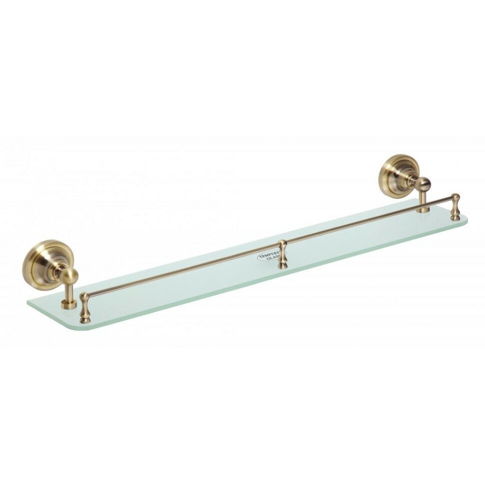 Полка Bemeta 144102267 Retro Полочка стеклянная 60 см, бронза