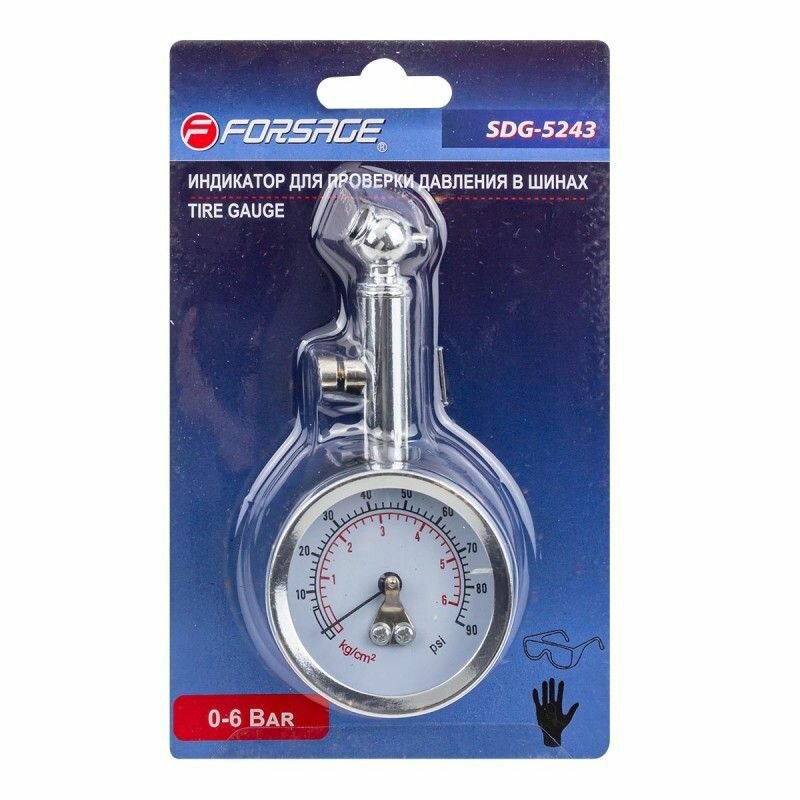 Индикатор для проверки давления в шинах (0-6 Bar) Forsage