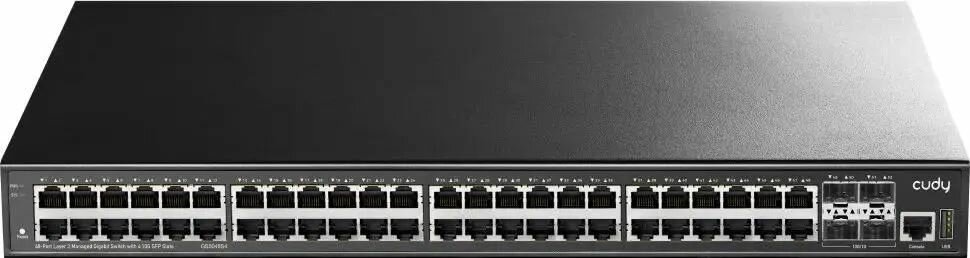Коммутатор Cudy GS5048S4 (L3) 48x1Гбит/с 4SFP+ управляемый, 48 портов, черный