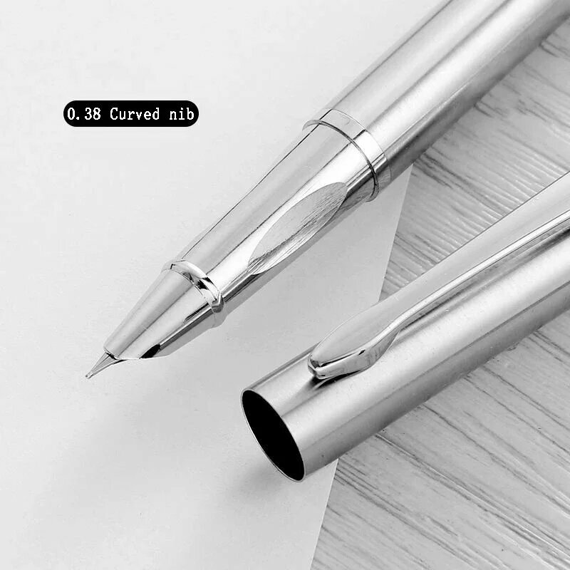 Металлическая перьевая ручка MROOFUL, 0.38 curved nib