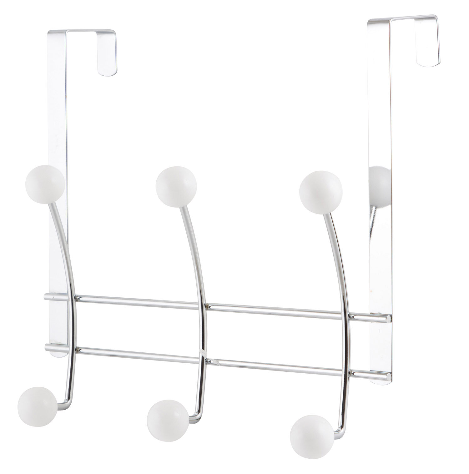 Вешалка на дверь навесная металлическая с 6-ю крючками "Рыжий Кот"