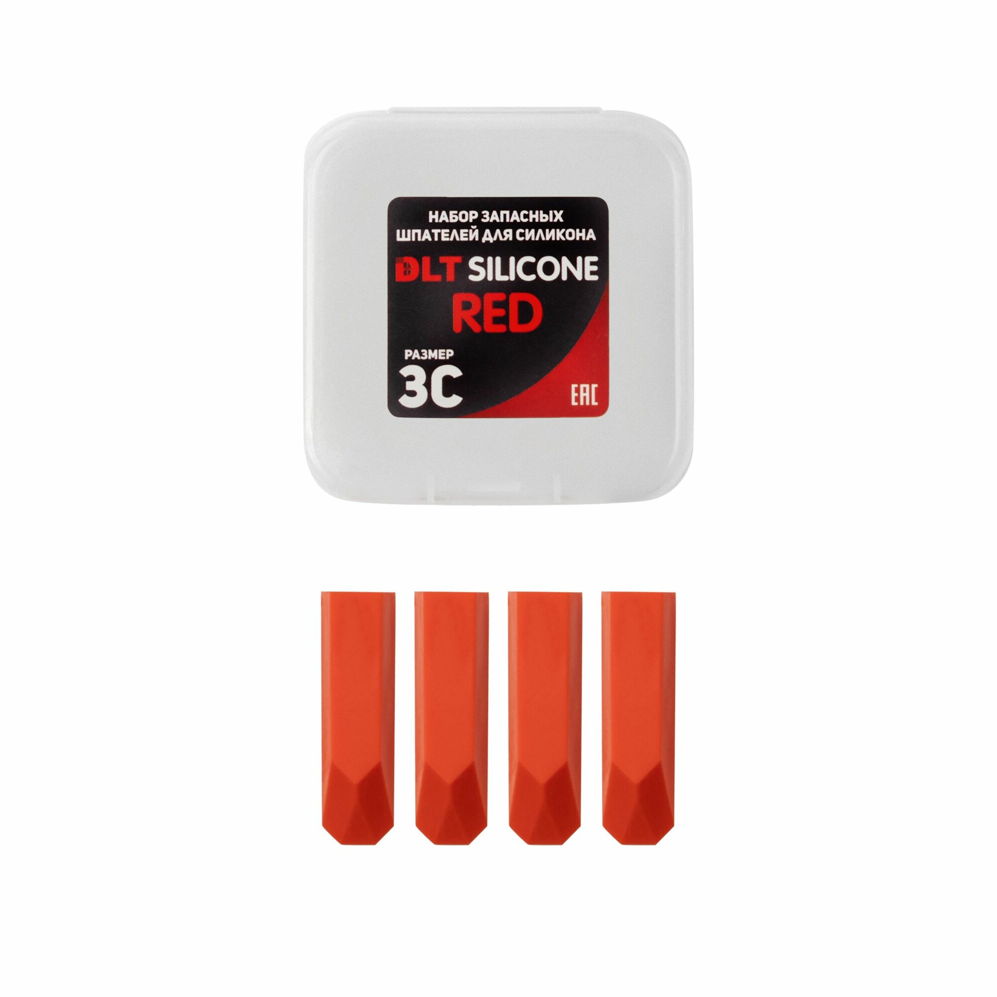 Набор запасных шпателей для DLT Silicone, (размер 3С-red), красные