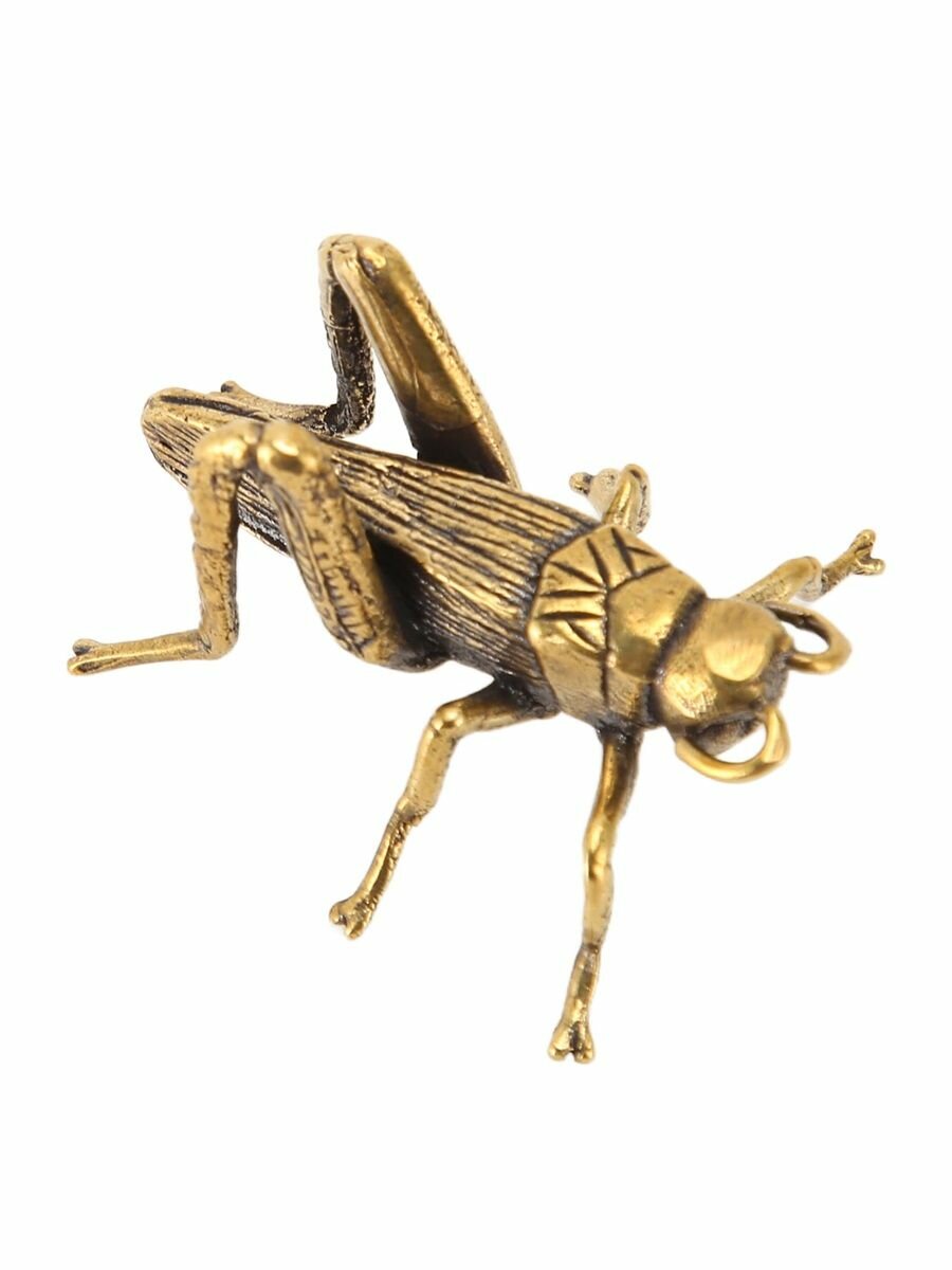 Винтажная медная фигурка сверчка Lucky Wealth, декоративная Коллекционная домашняя подарок 4,3x3,9 см, медная статуя, талисман на удачу