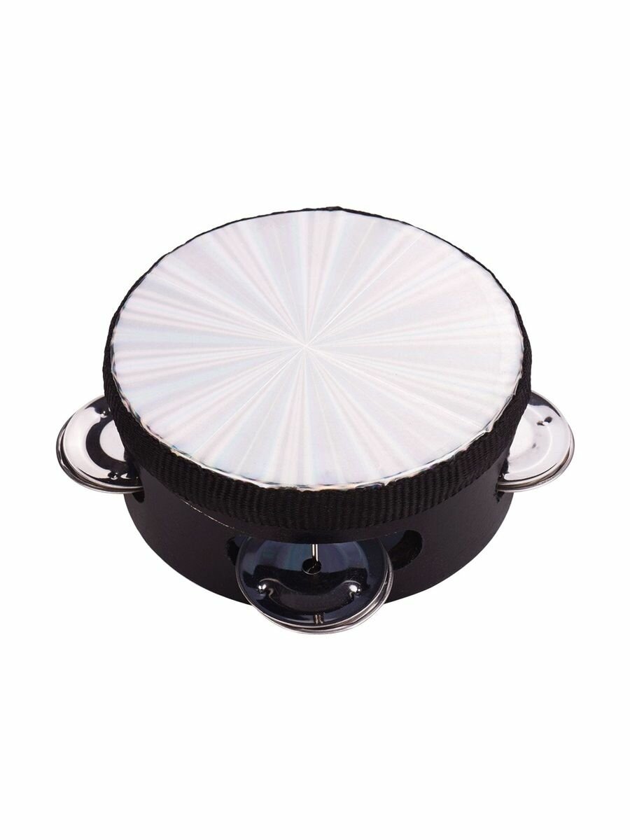 4-дюймовый деревянный бубен-колокольчик с однорядными джинглами, отражающая головка барабана, ударный инструмент для взрослых, детская вечеринка, музыкальная танцевальная поющая игрушка