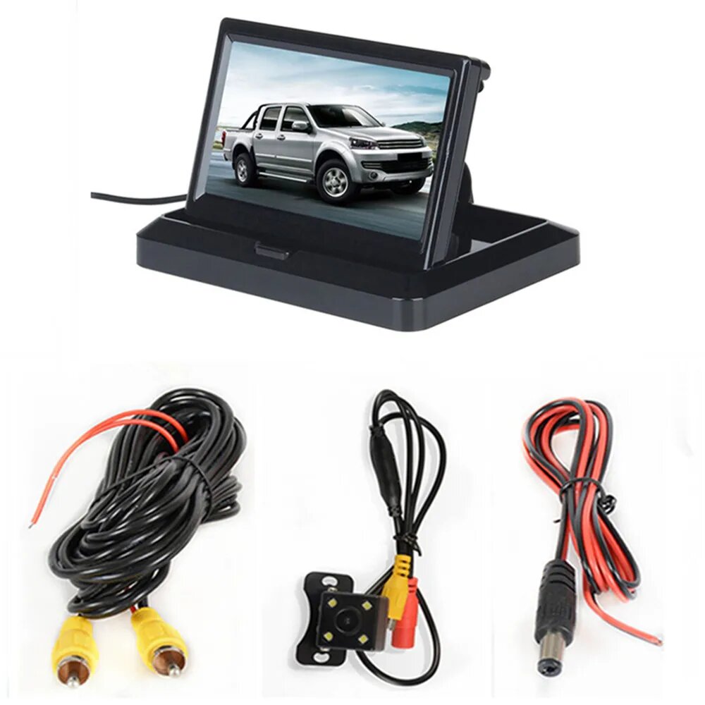 Складной 5-дюймовый TFT-ЖК-дисплей HD800 * 480, автомобильный монитор, монитор With camera wired05