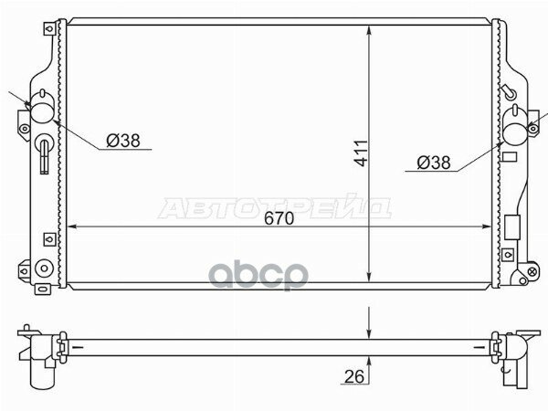 Радиатор Toyota RAV4 (XA40) 12-19 Sat арт. TY0004-40