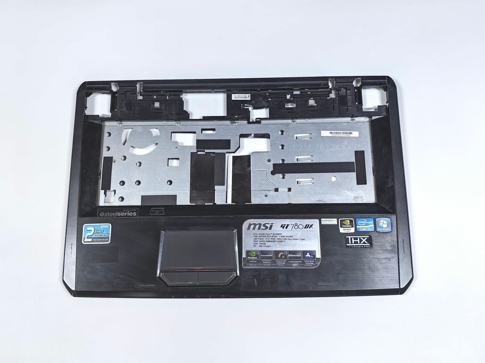 Верхняя часть корпуса (топкейс) MSI MegaBook GT780 Series MS-1761