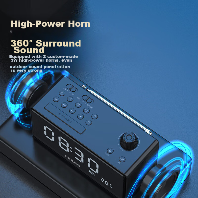 PHILIPS TAR3578 Bluetooth-радио-будильник черный с поддержкой USB и TF-карты для рабочего стола Цвет：Стерео 3578 Черный