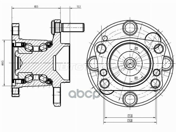 Ступичный узел Mazda Demio 07-14 / 2 07-15 (Справа=Слева/ Сзади) Sat арт. ST-D651-26-15XA