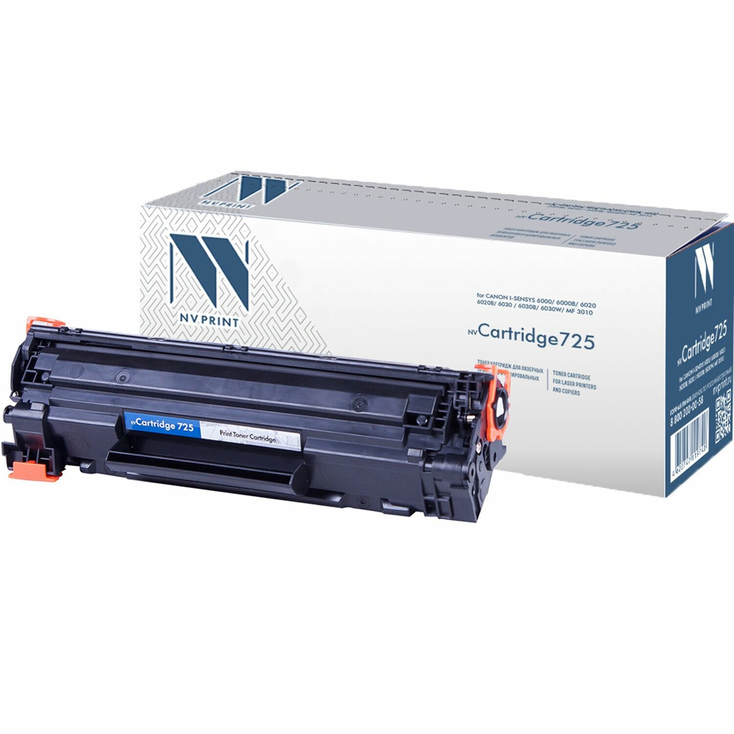 Картридж для лазерных принтеров NV PRINT для Canon LBP6000, 6020, 6020B, ресурс 1600 страниц NV-725