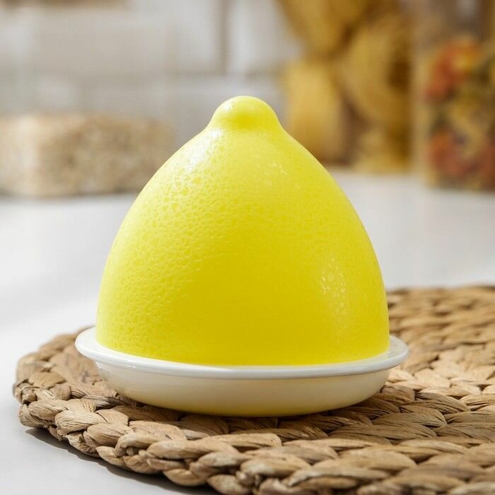Контейнер Альтернатива для лимона, 50 г, пластик, цвет желтый (М1688)