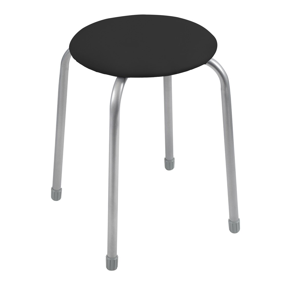 Табурет для кухни НИКА классика 2, стул круглое сиденье, черный, 32 см