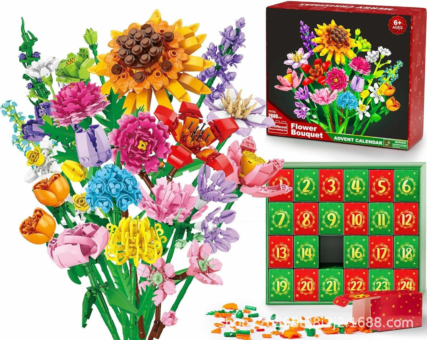 Адвент-календарь,24 фигурки; Funko Advent Calendar: Flower Bouquet Christmas Countdown