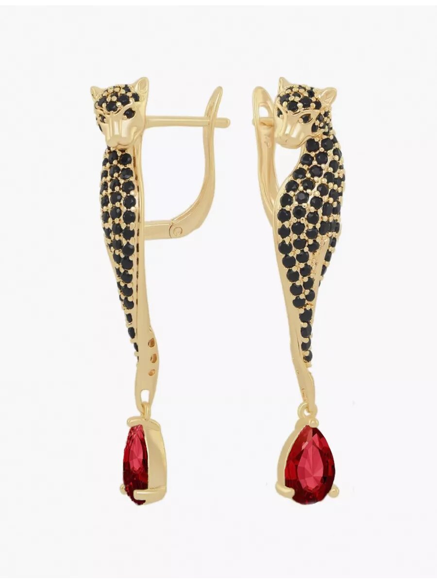 Серьги, фианит, кристаллы Swarovski, циркон