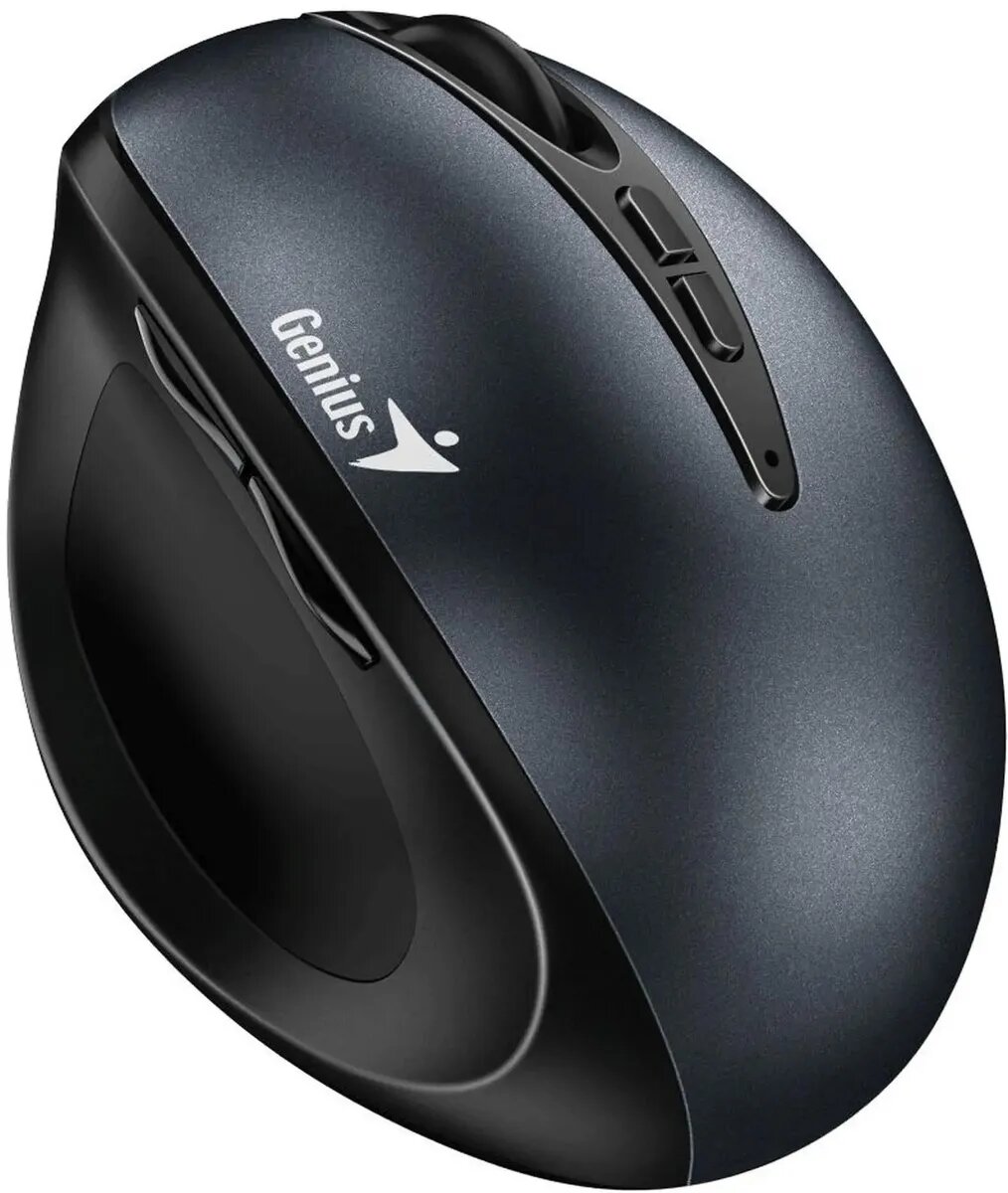 Мышь беспроводная Genius Ergo 8300S, вертикальная, 7 кнопок, серый металик