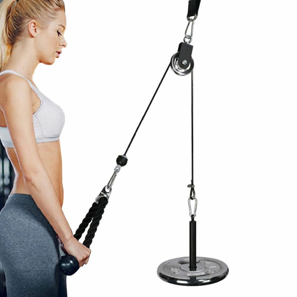 Стальной трос для спортивного оборудования 1,4 м, стальной трос с роликом для домашнего тренажера, DIY верхняя тяга и бабочка