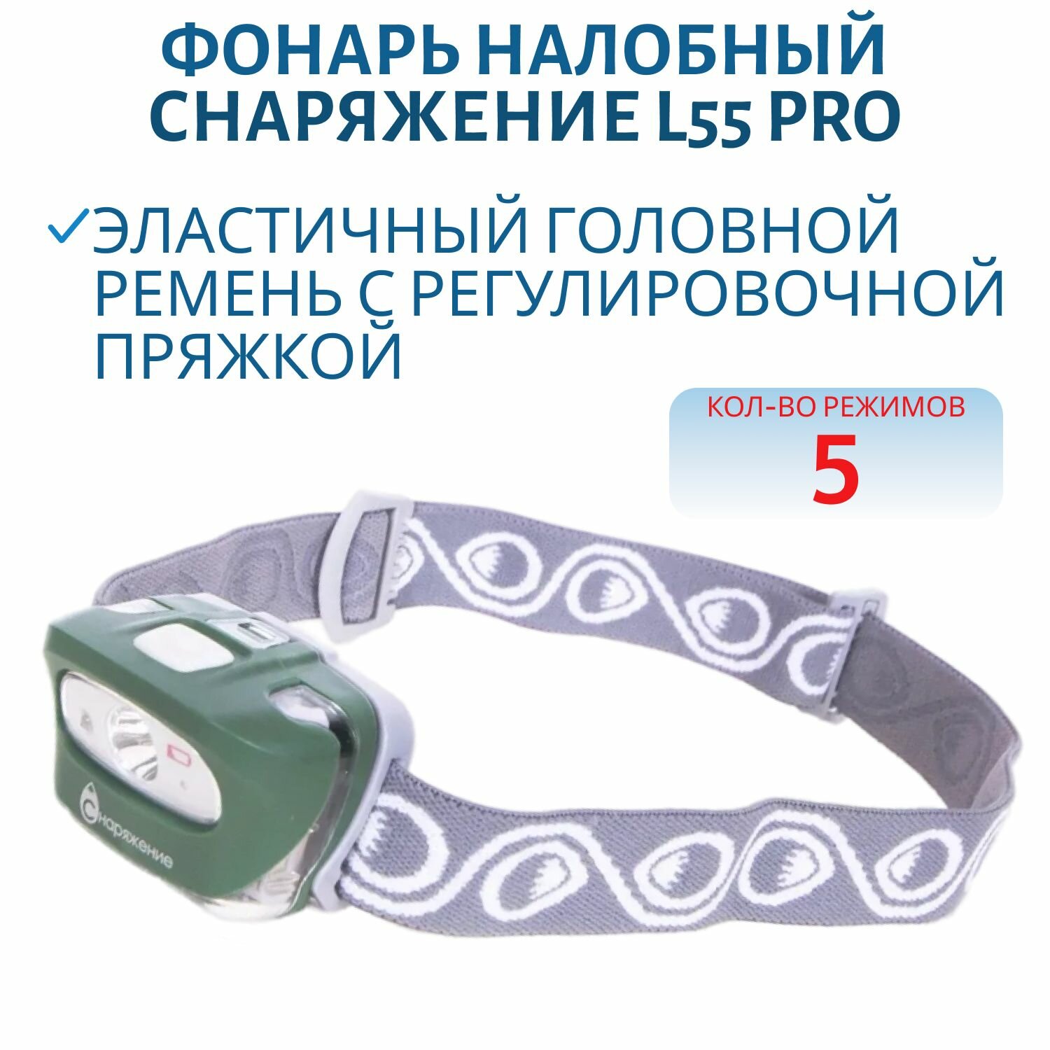 Фонарь налобный снаряжение L55 Pro