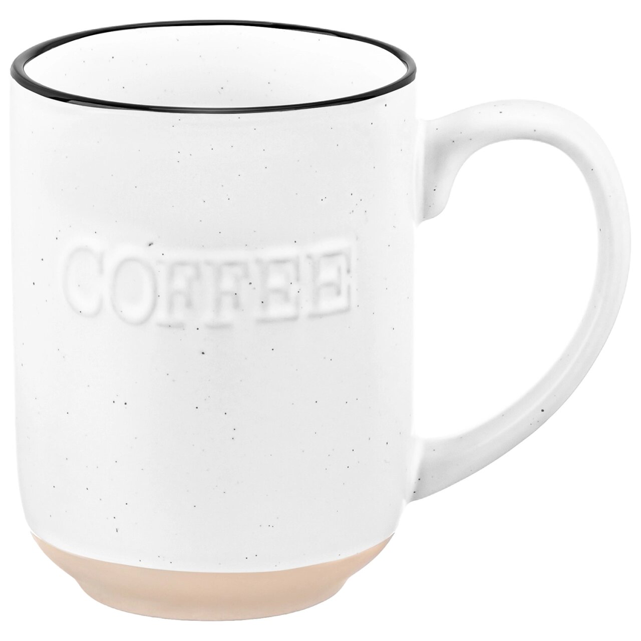 Elan Gallery Coffee кружка керамика белая 500 мл для кофе дома на кухне ежедневно