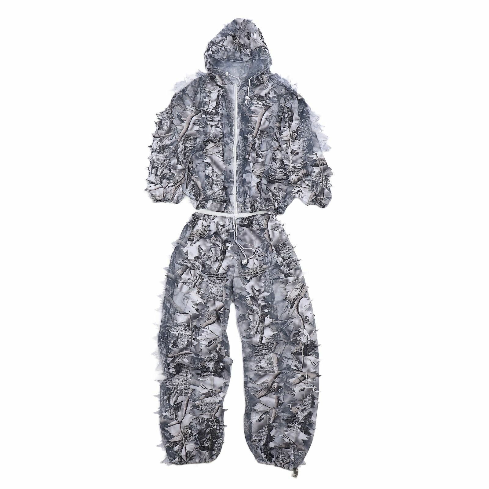 Камуфляжный маскировочный костюм Snow Wild, 3D куртки и брюки с листьями, комплект одежды для охоты