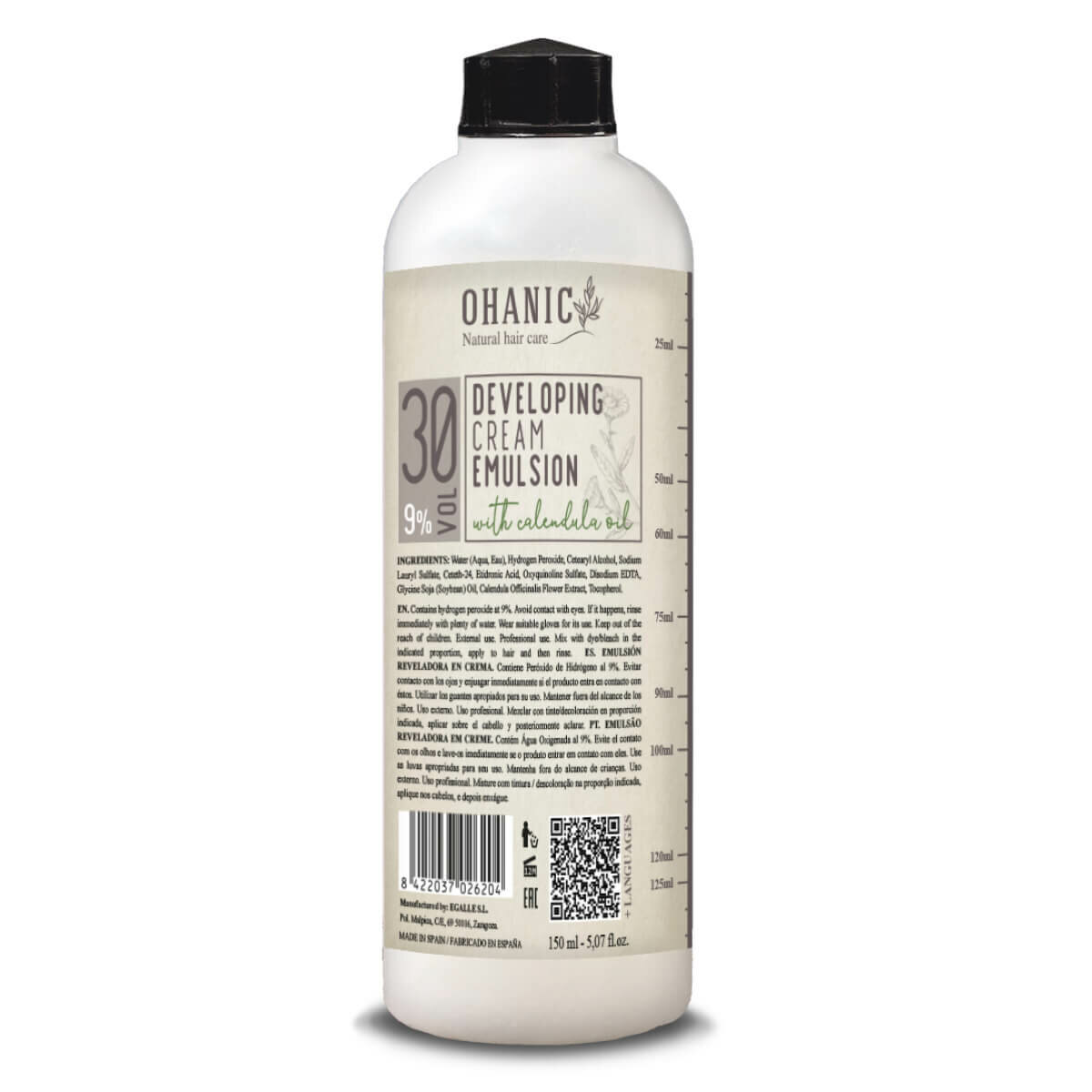 Оксид для краски 9% Ohanic Cream Developer Emulsion (30 vol), 150 мл