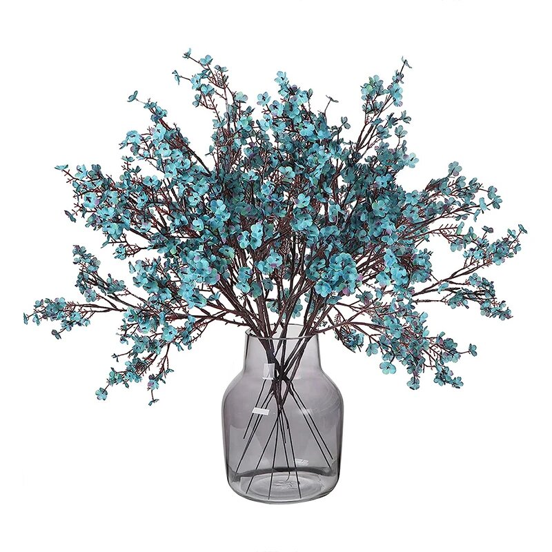 Искусственные цветы ротанг smr 5Pcs, Синий, DEEP BLUE