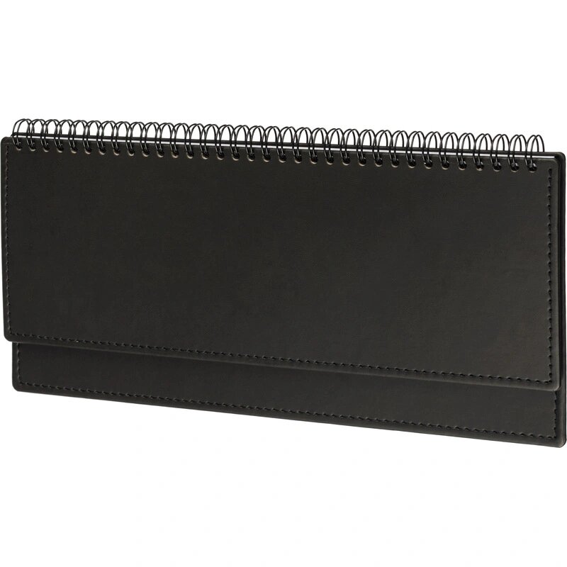 Планинг датированный 2026, черный 303х150 мм, 120 стр, аттасне Вива