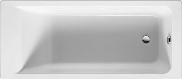 Акриловая ванна Roca Easy 170x75, с каркасом, пристенная, белая, глянцевая, прямоугольная