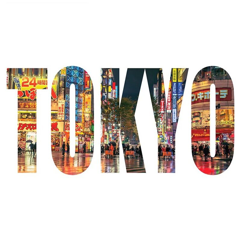 FUYOOHI Funny Stickers Accessories Japan Tokyo Graffiti Car Sticker Air Conditioner Decal Personality Creative Decorative