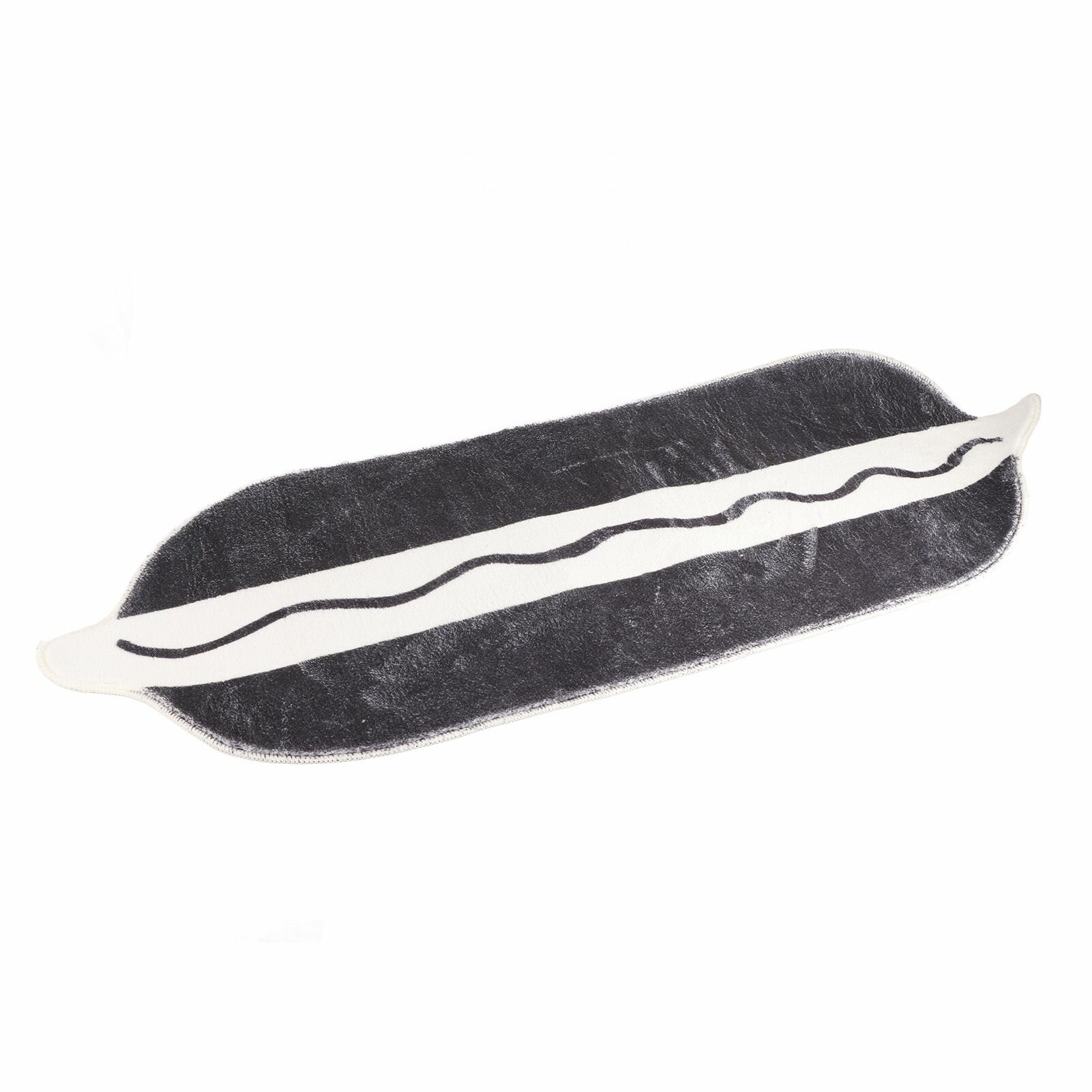 Коврик-раннер в клетку черно-белого цвета в винтажном стиле, впитывающий влагу и устойчивый к загрязнениям 40x120см