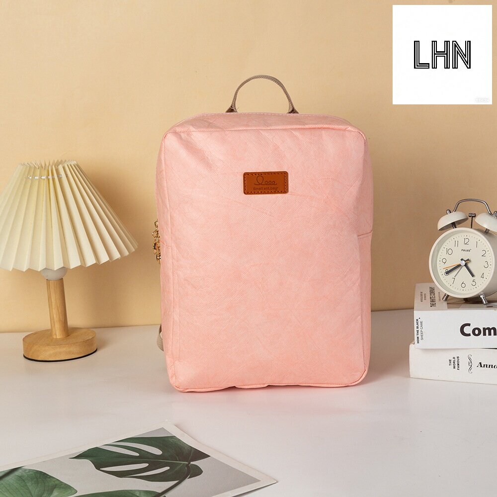 Рюкзак small ant bag Dupont Paper, крафт-бумага, водонепроницаемый, городской стиль, розовый