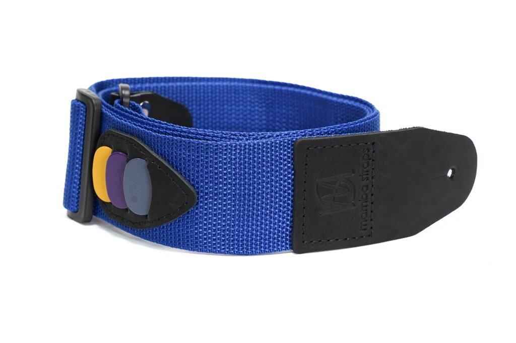 MB5030-118 Ремень для гитары, нейлоновый, ярко-синий, Mamba straps