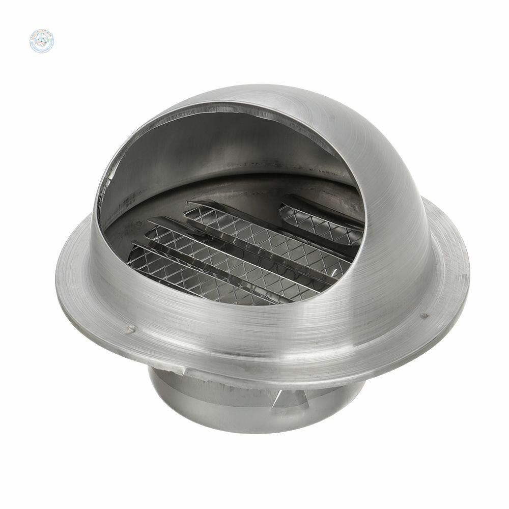 Вытяжной вентилятор с круглой нержавеющей крышкой, универсальная вытяжная решетка 70-150 мм для кухни и ванной, защита от запахов и влаги