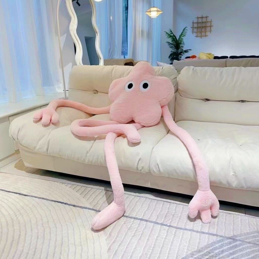 Плюшевая игрушка Пятиконечная звезда Подушка # Большая и Мягкая #120 см，Светло-жёлтый.