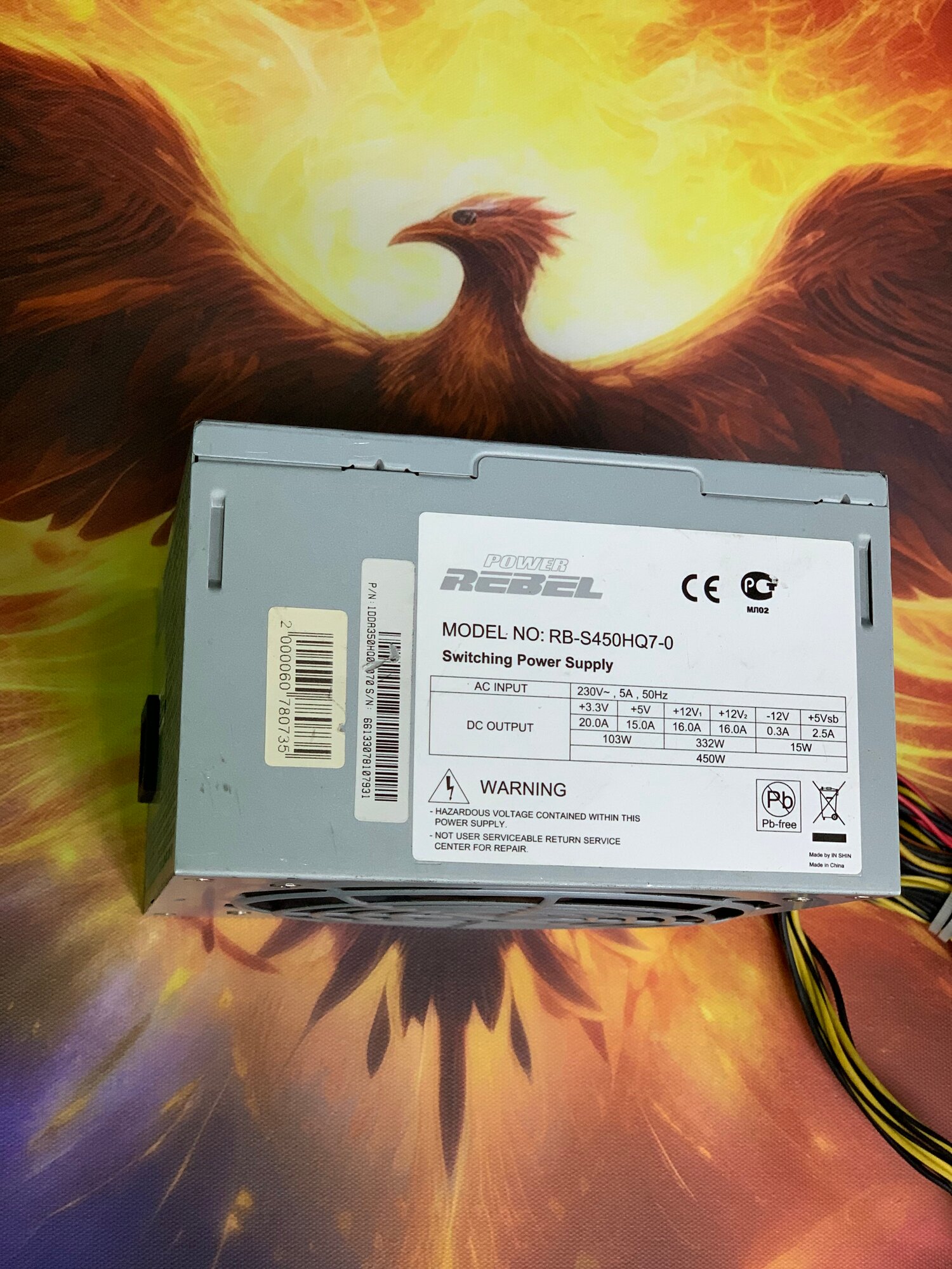 Блок питания 450W Power Rebel RB-S450HQ7-0