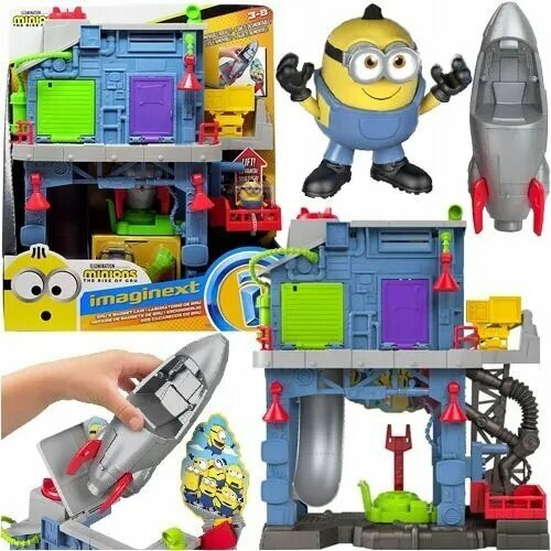 Набор для игр Mattel Imaginext Миньоны - Дом-укрытие Грю с пусковой установкой GMP35