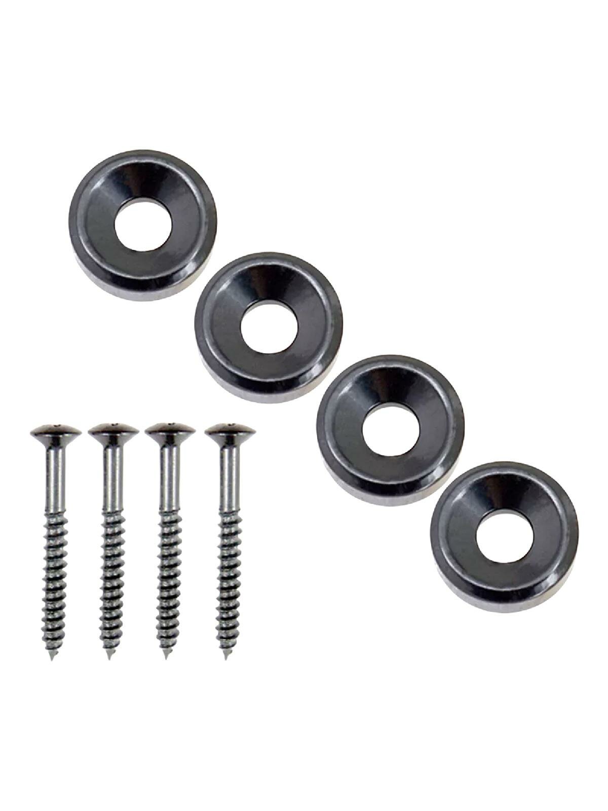 4шт Втулки для крепления грифа гитары Втулка с винтами для электрогитары