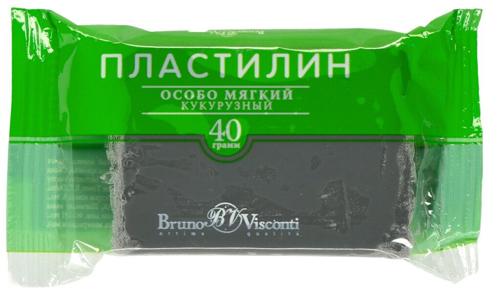Пластилин кукурузный BrunoVisconti, (55 х 40 х 15 мм.), "Профессиональная серия" серый, Арт : 34-0022/13