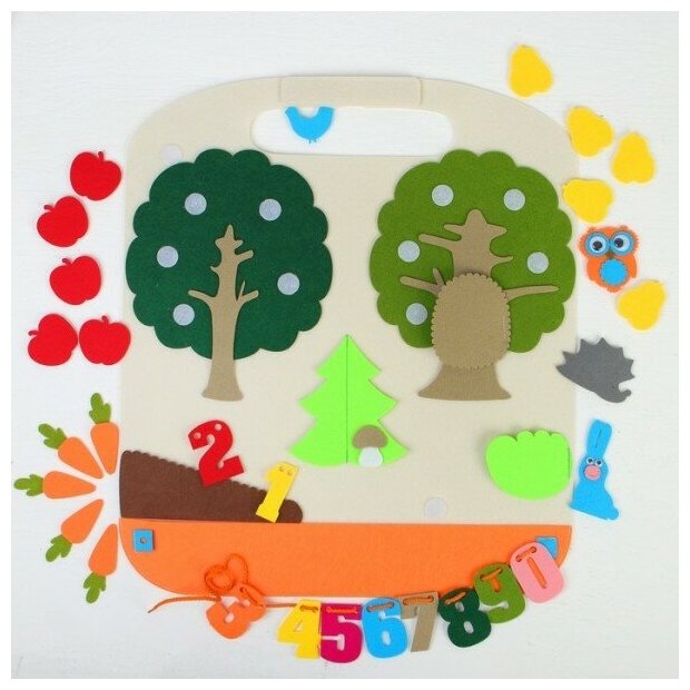 Фетровый коврик-игралка в дорогу Лес