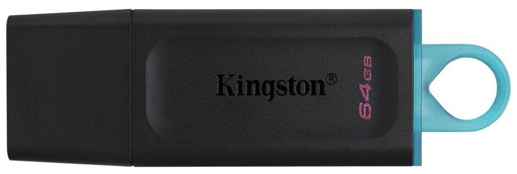 Флеш Диск Kingston 64Gb DataTraveler Exodia DTX/64GB USB3.0 черный/голубой