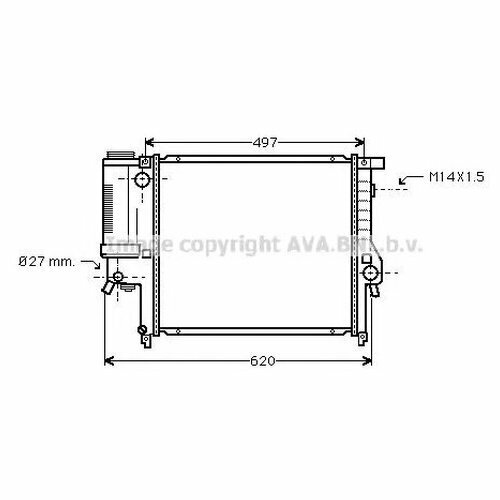 Основной радиатор (двигателя) Ava BW2124 для BMW 3 серия E30, E36, Z3 E36