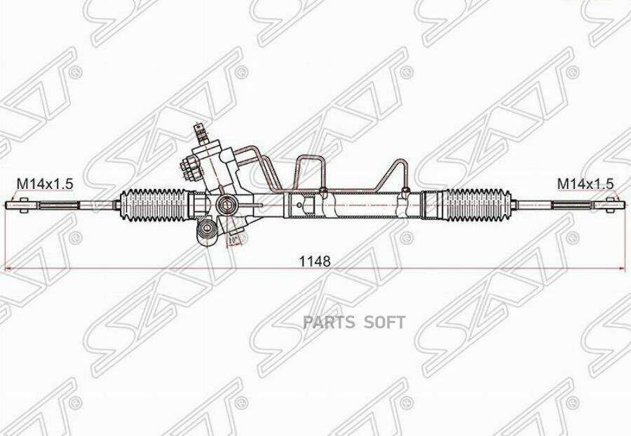 Рейка рулевая Toyota RAV4 (CA20) 00-05 (Левый руль) SAT ST-44200-42120 | цена за 1 шт