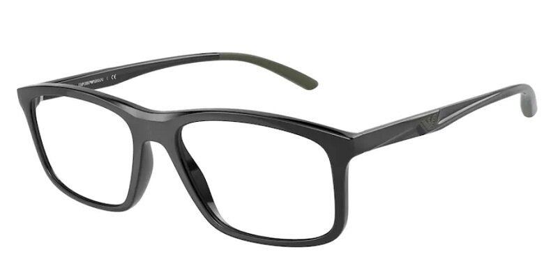 Оправа Emporio Armani EA 3196 5017, прямоугольная, черная, 145х40 мм