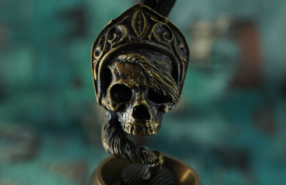 Бусина для темляка Rhyton Jewelry Череп с косой