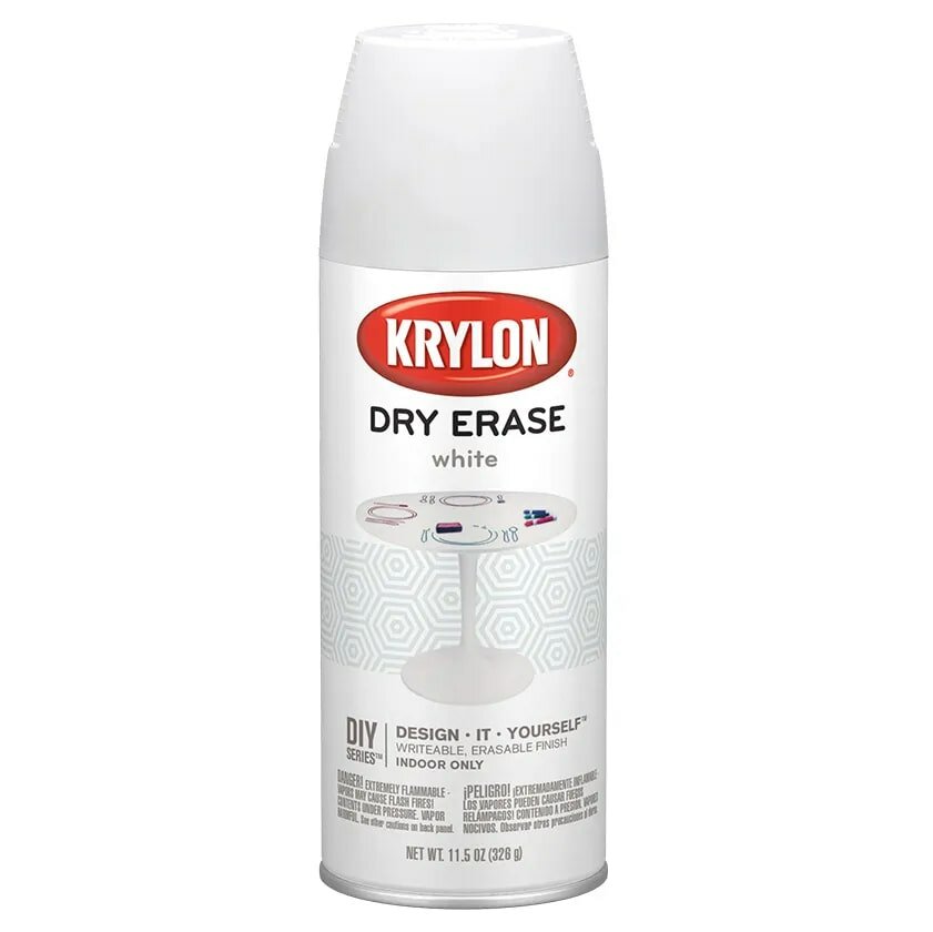 Маркерная краска KRYLON Dry Erase White/ белая глянцевая, 326 гр