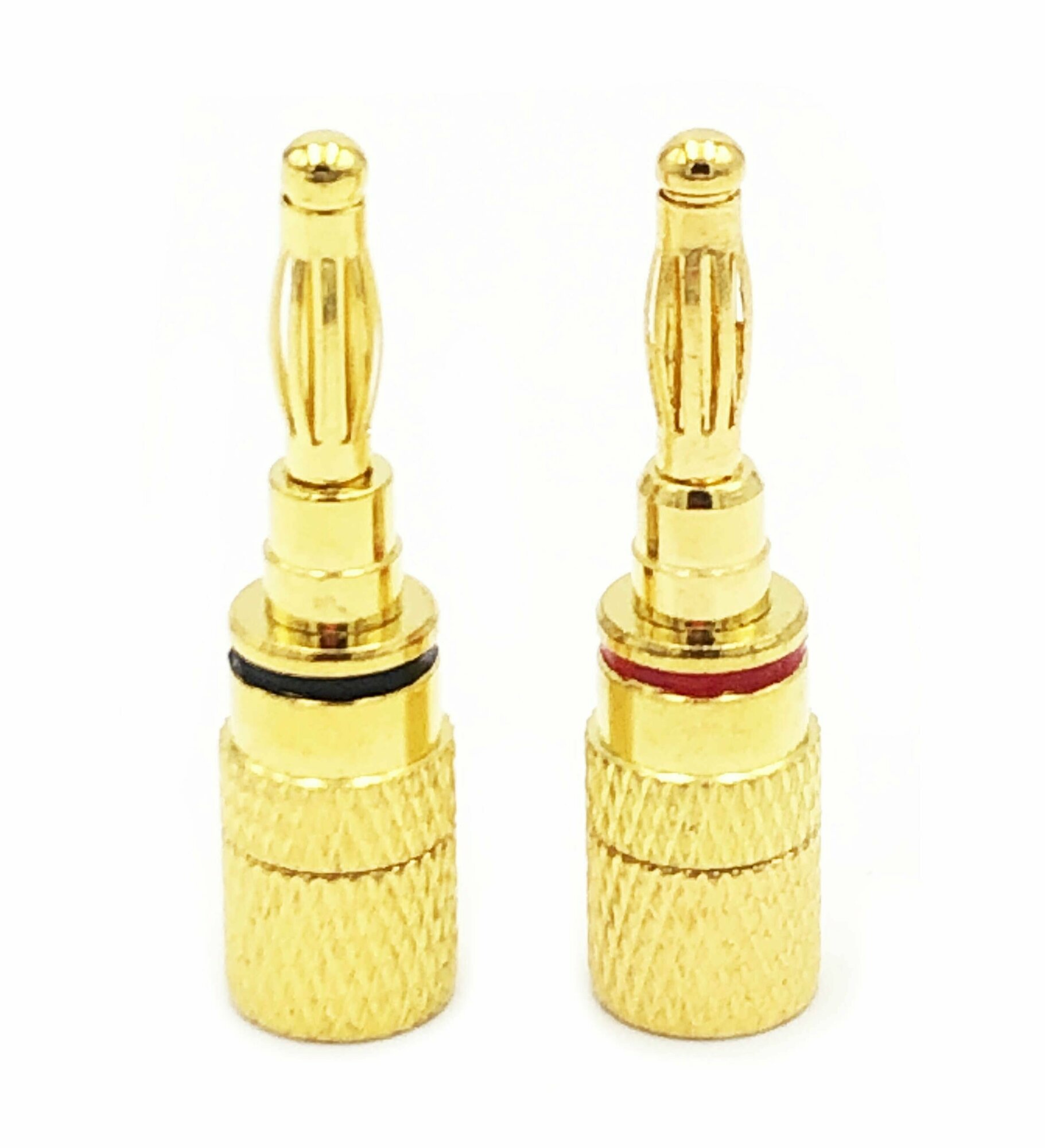 Разъем BANANA штекер металл позолоченный на кабель диаметром до 4.0мм( 2 штуки)