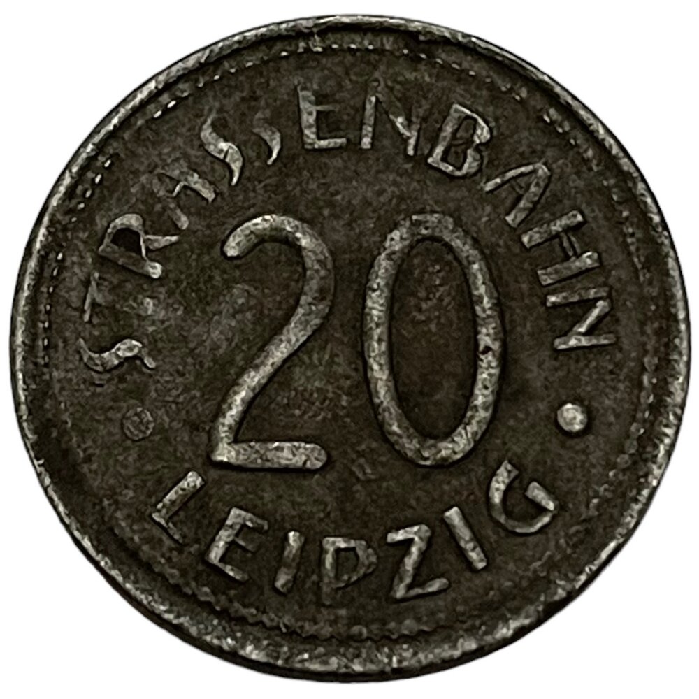 Германия, Лейпциг 20 пфеннигов трамвайный токен 1920-1945 гг. (Fe) (3)