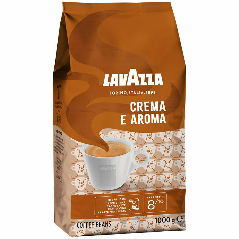 Кофе в зернах Lavazza "Crema e Aroma", вакуумный пакет, 1кг, 160730