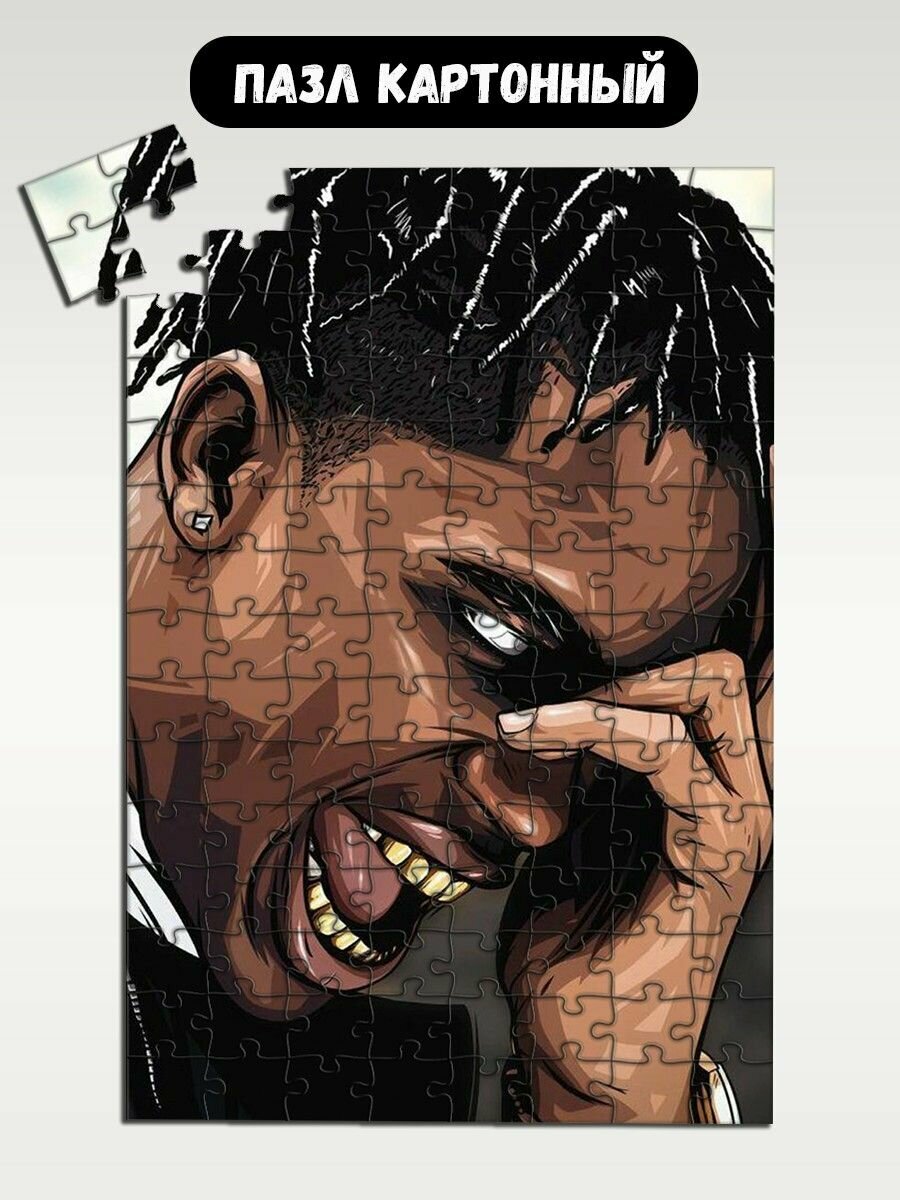 Пазл картонный А4: модель музыка Travis Scott - 1767