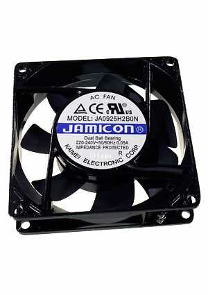 JA0925H2B0N-T, вентилятор 220В 92х92х25мм подшипник качения клеммы (2 шт.)